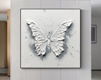 Large Butterfly Painting on Canvas Abstract Original Butterfly Painting ...