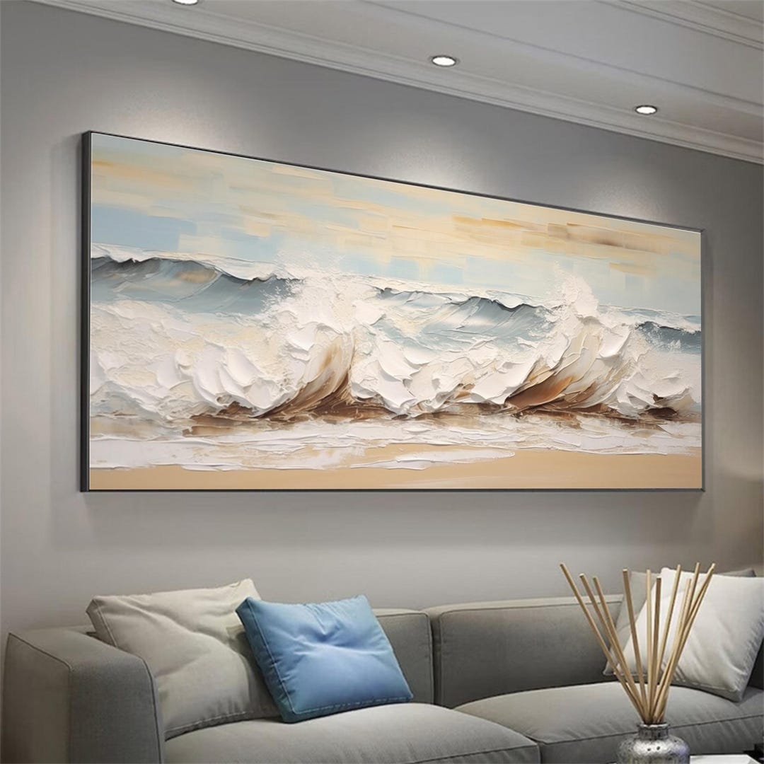 Large 3D Textured Ocean Wall Art,original Hand-painted 3D Sea Wave Oil ...
