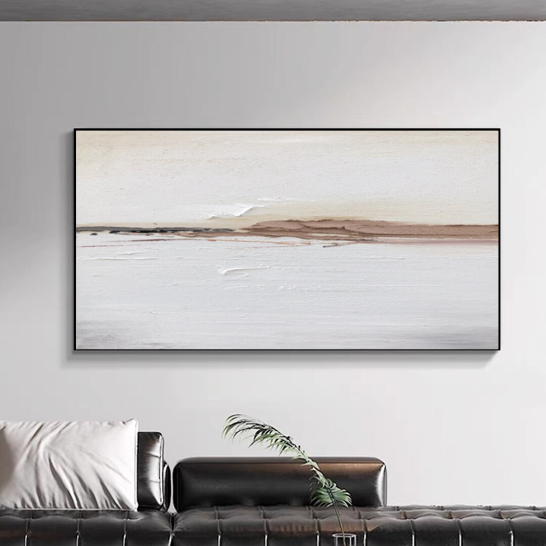 3D Texture Art Beige Wall Art Neutral Wabi Sabi Painting Beige Abstract ...