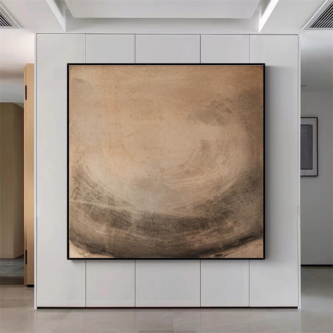 Beige Textured Abstract Painting: Neutral Oversized Wall Art - Etsy