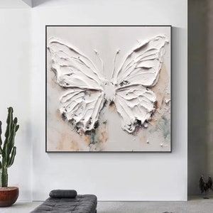 Textured Wall Art Butterfly Painting Abstract Butterfly Oil Painting on ...