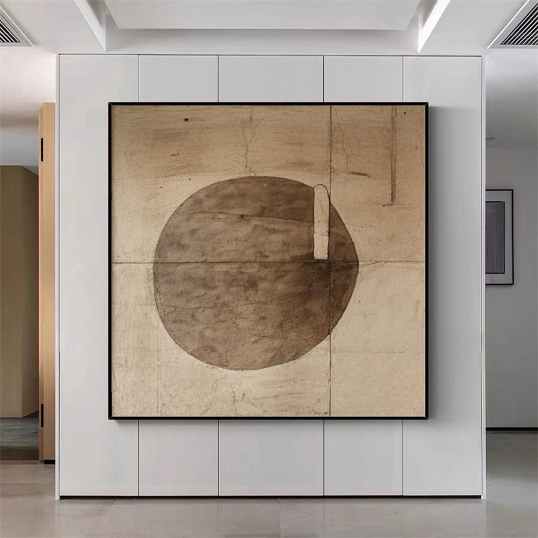 Beige Textured Abstract Art Large Beige Abstract Painting Brown ...