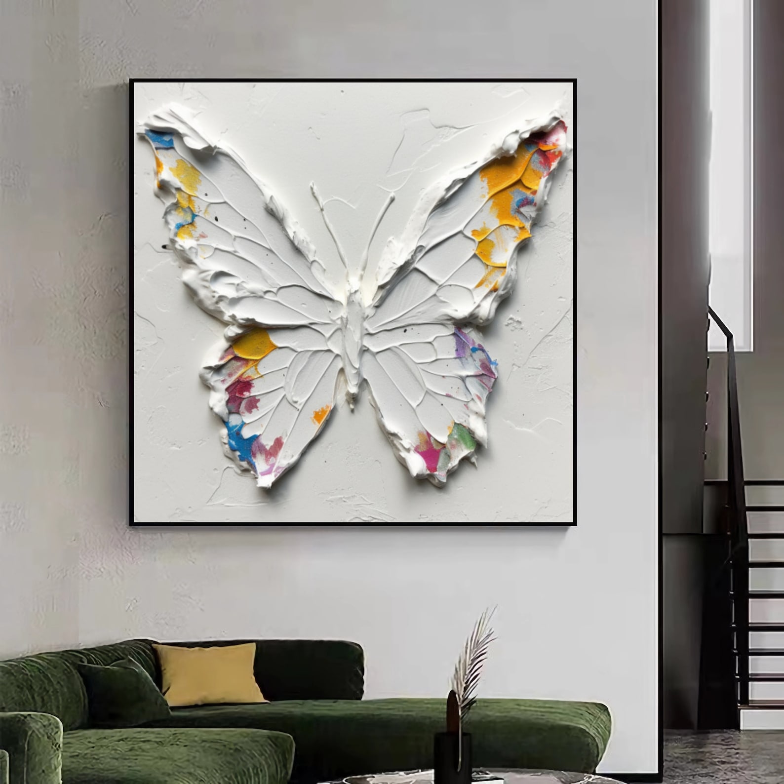 Textured Butterfly Oil Painting on Canvas: Abstract Wall Art - Etsy