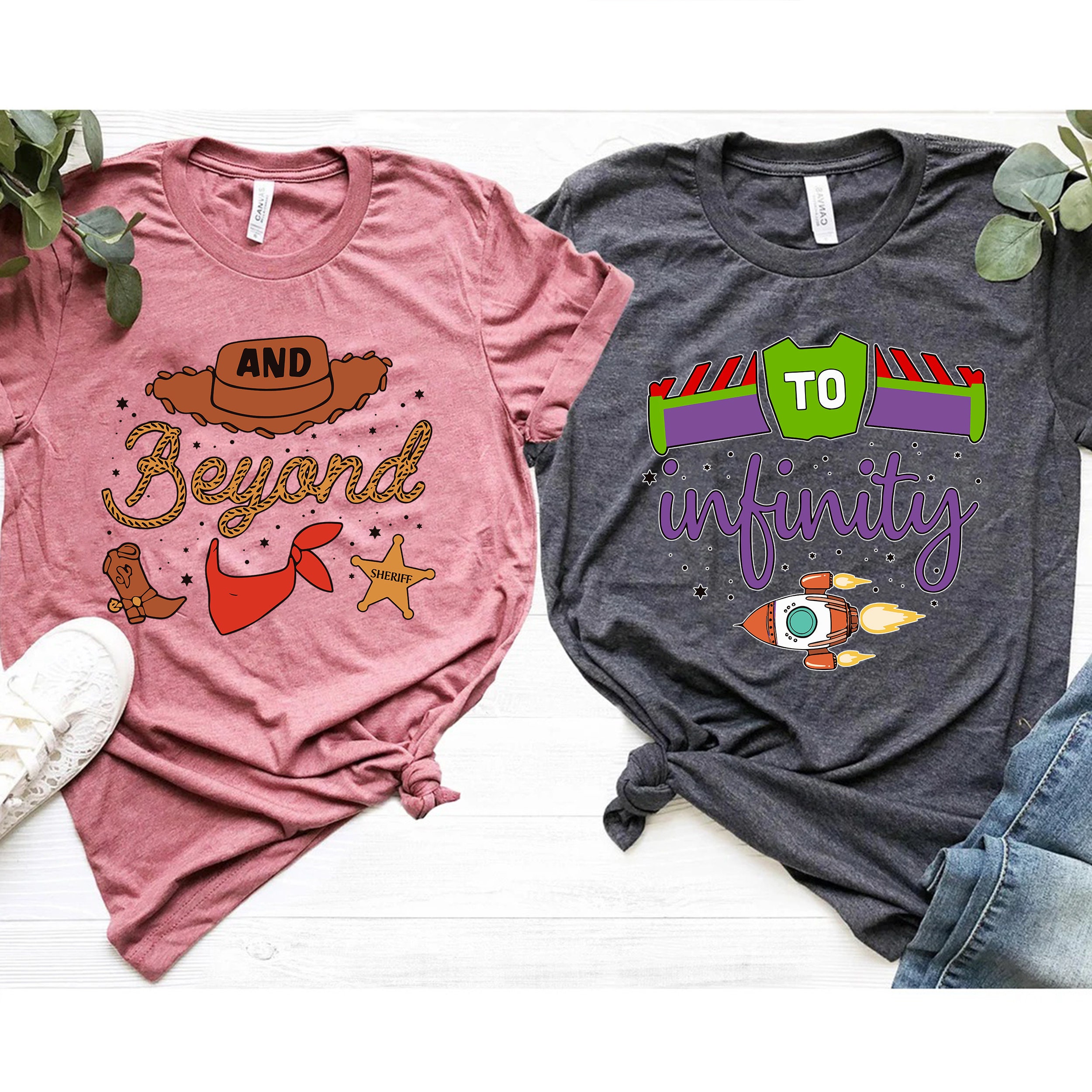 To Infinity And Beyond Couple Shirts