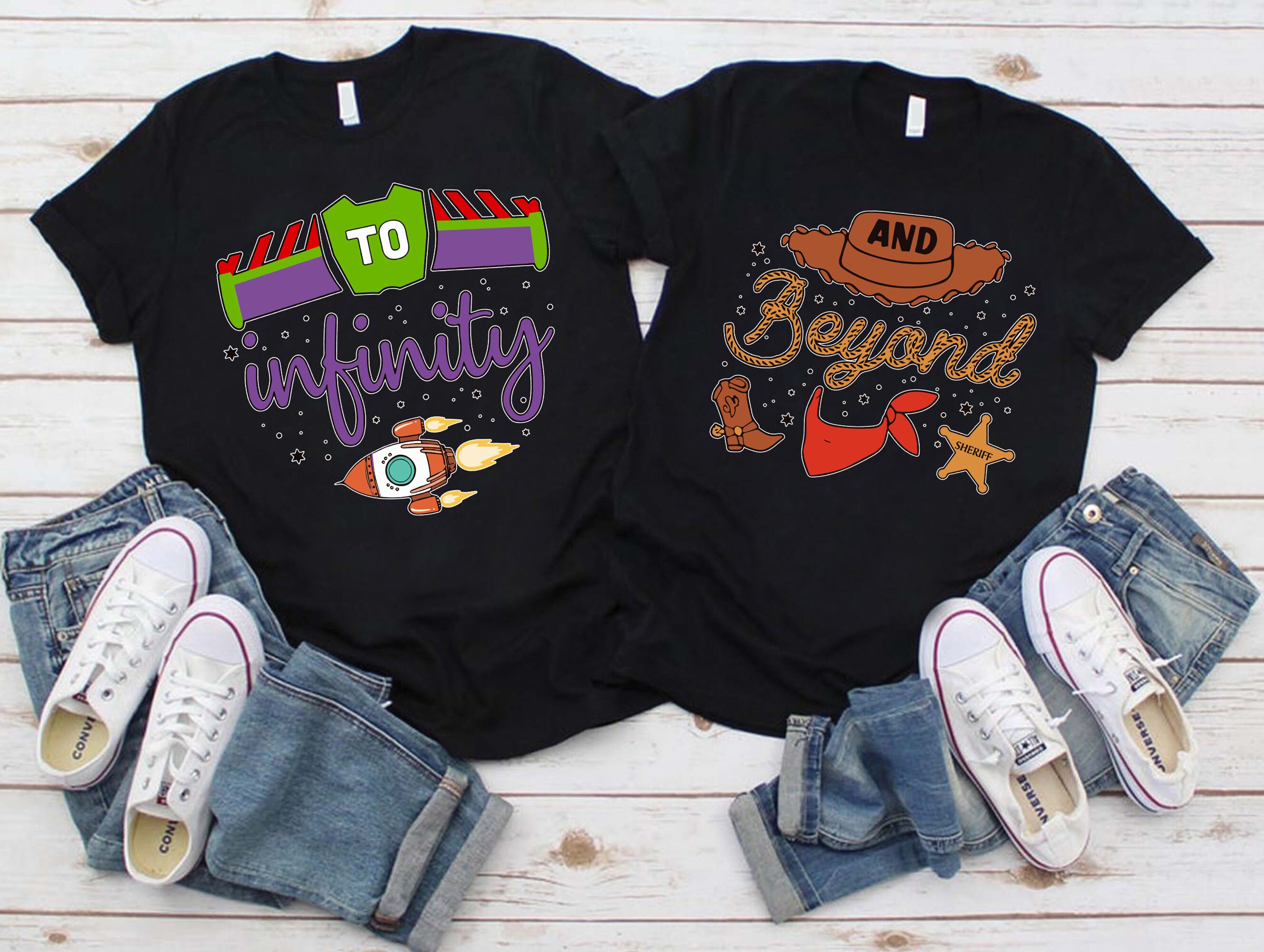 To Infinity And Beyond Couple Shirts
