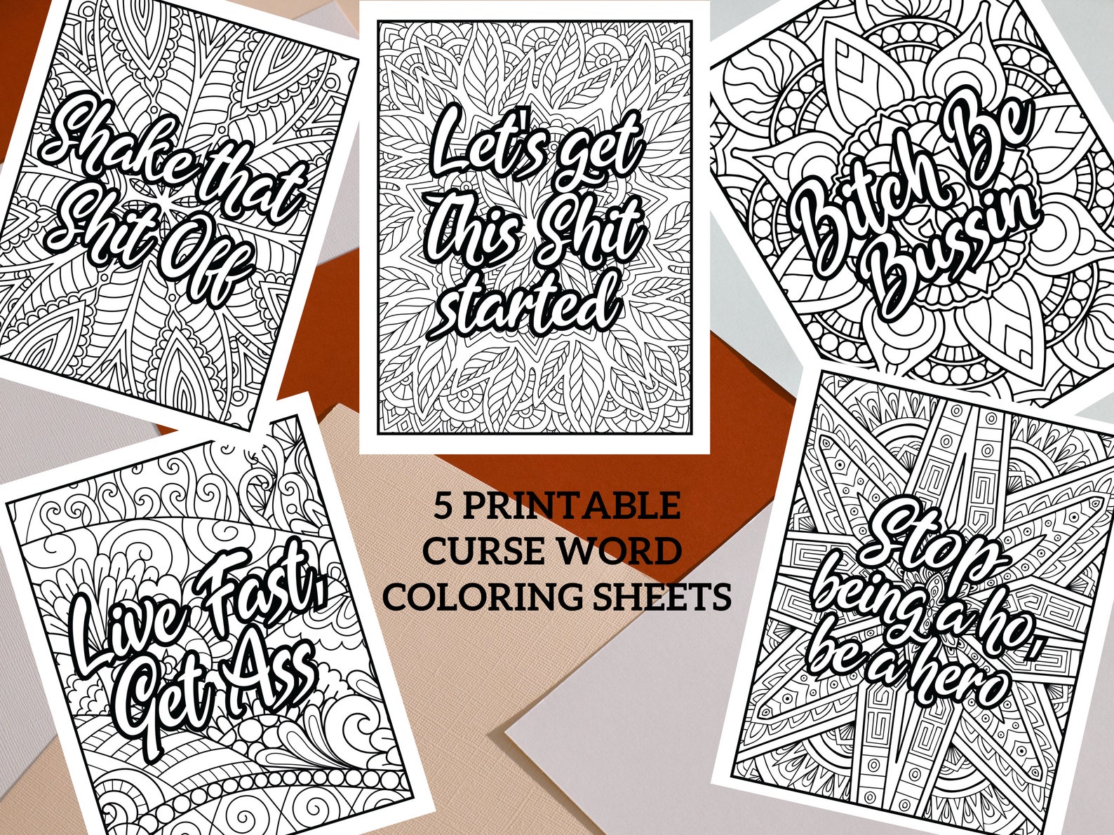 Adult Coloring Book Pages With Curse Words, Coloring Pages, Curse Word ...
