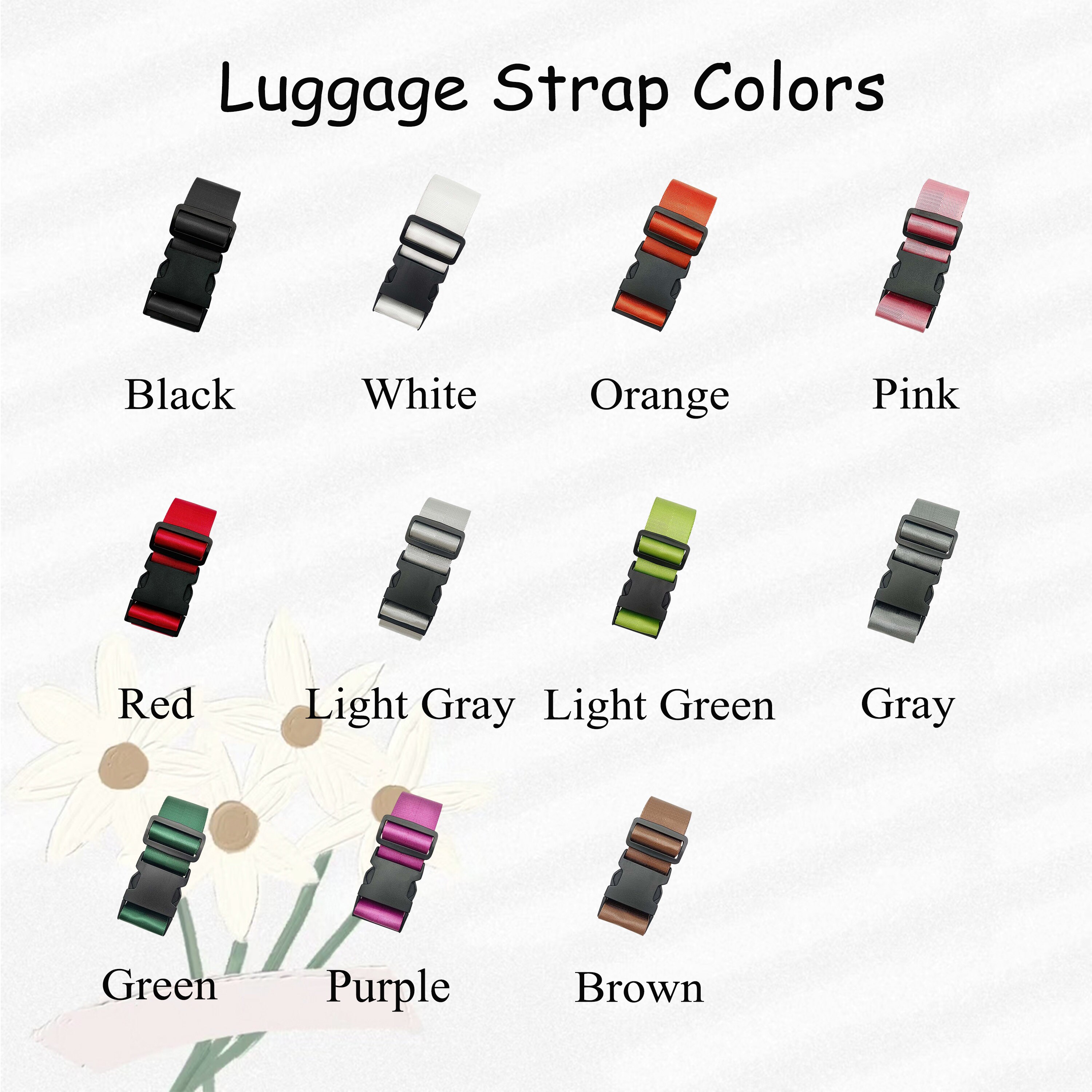 Travel Luggage Straps, Personalized Name Luggage Belt, Long Luggage ...