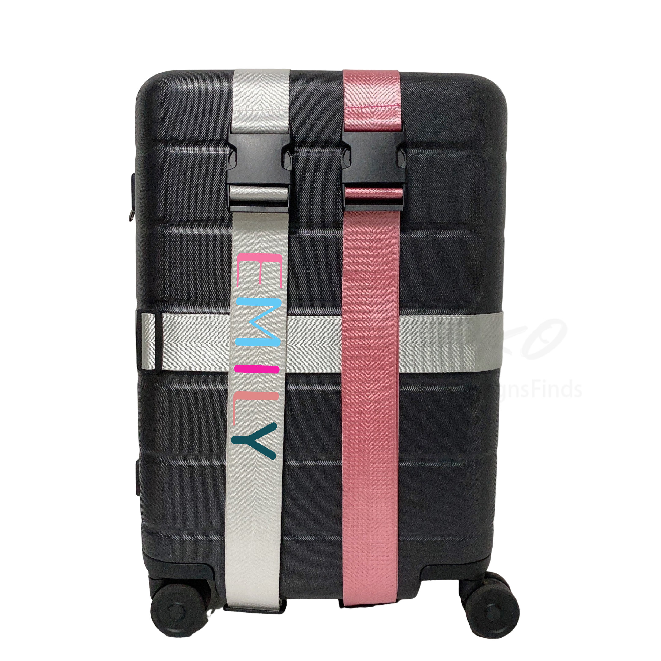 Multicolor Letter Luggage Strap, Custom Printed Luggage Belt, Colorful ...