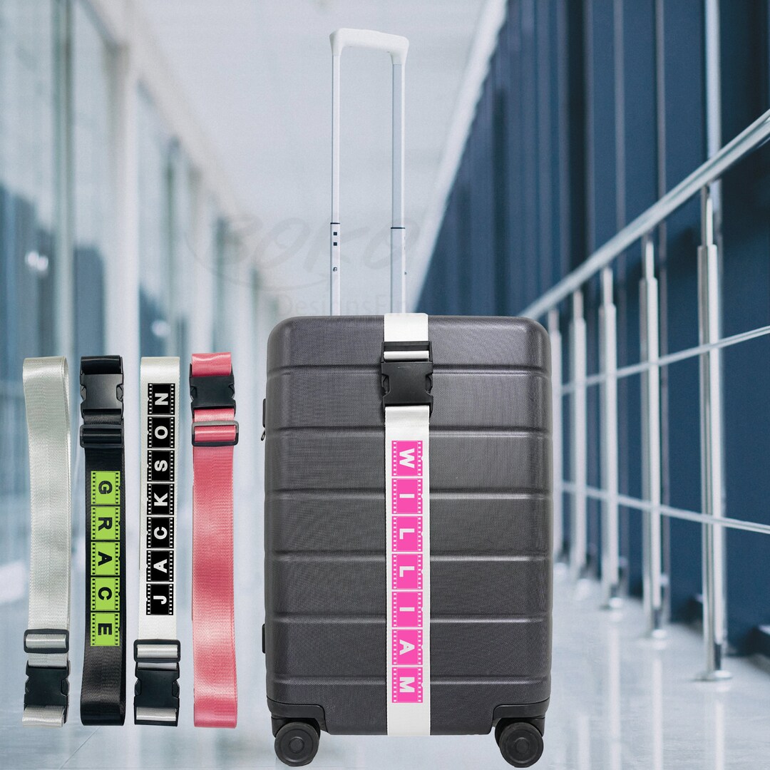 Personalized Monogram Luggage Strap, Travel Security Luggage Belt ...