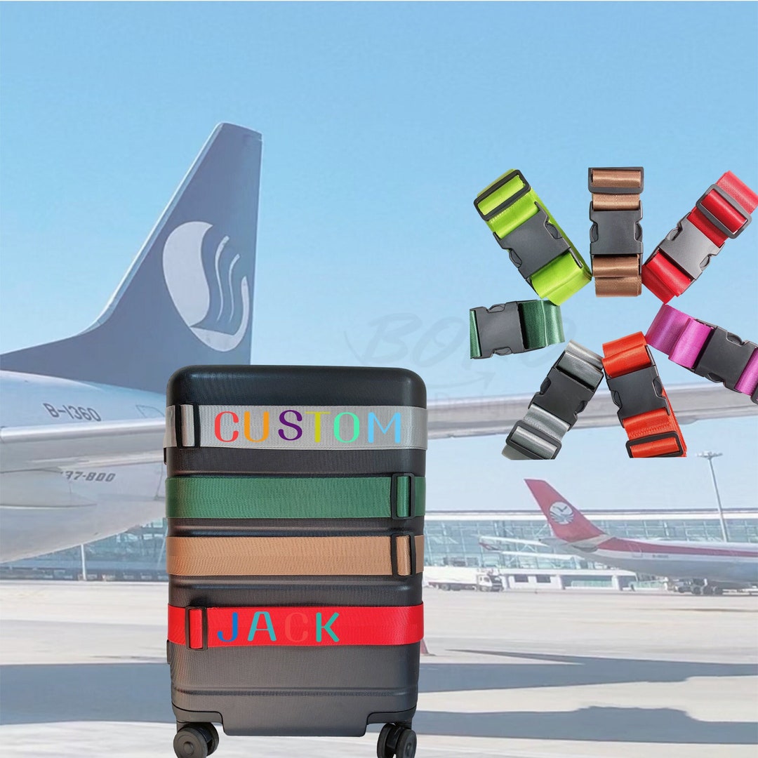 Multicolor Letter Luggage Strap, Custom Printed Luggage Belt, Colorful ...