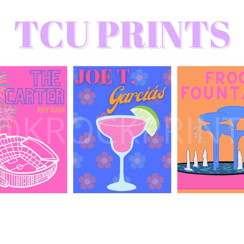 TCU Preppy Print Pack - Etsy
