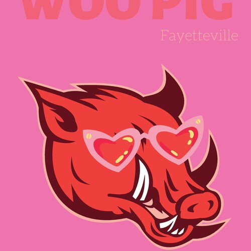 UNIVERSITY OF ARKANSAS Prints - Etsy