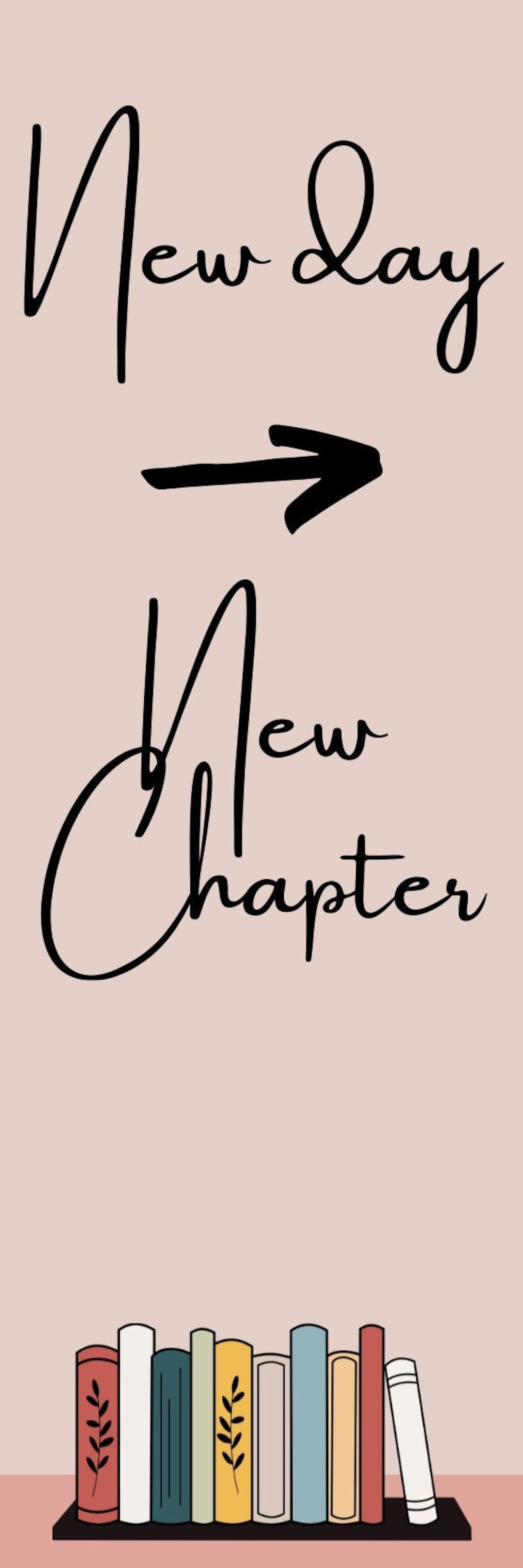 INSTANT DOWNLOAD: New Day New Chapter Bookmark - Etsy