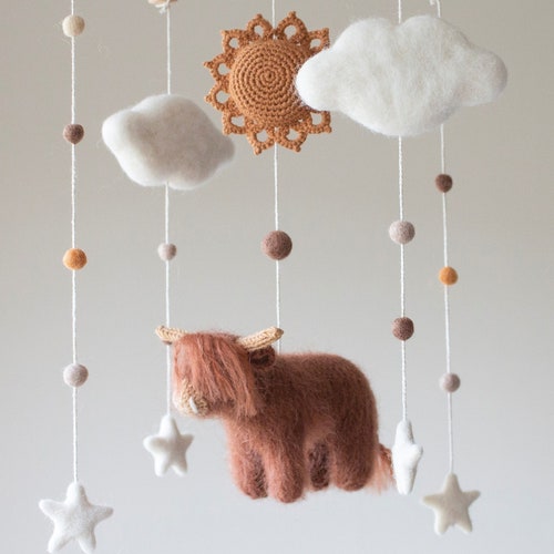 Highland Cow Baby Mobile - Etsy