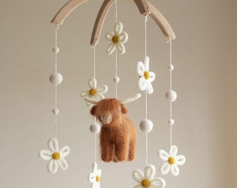 Farm Nursery Mobile - Highland Cow, Horse, Sheep, Goat, Cactus Baby ...