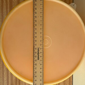 Retro Large Round Tupperware Container, Beautiful Golden Orange With ...