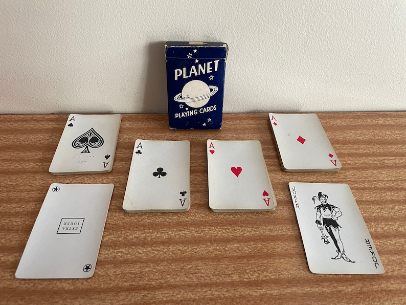 Planet Bridge Size Playing Cards Vintage Canada - Etsy