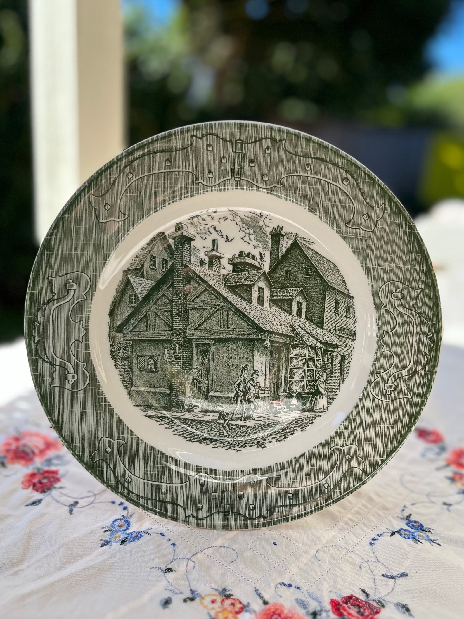 1950s Old Curiosity Shop Plate by Vintage Royal China USA - Etsy