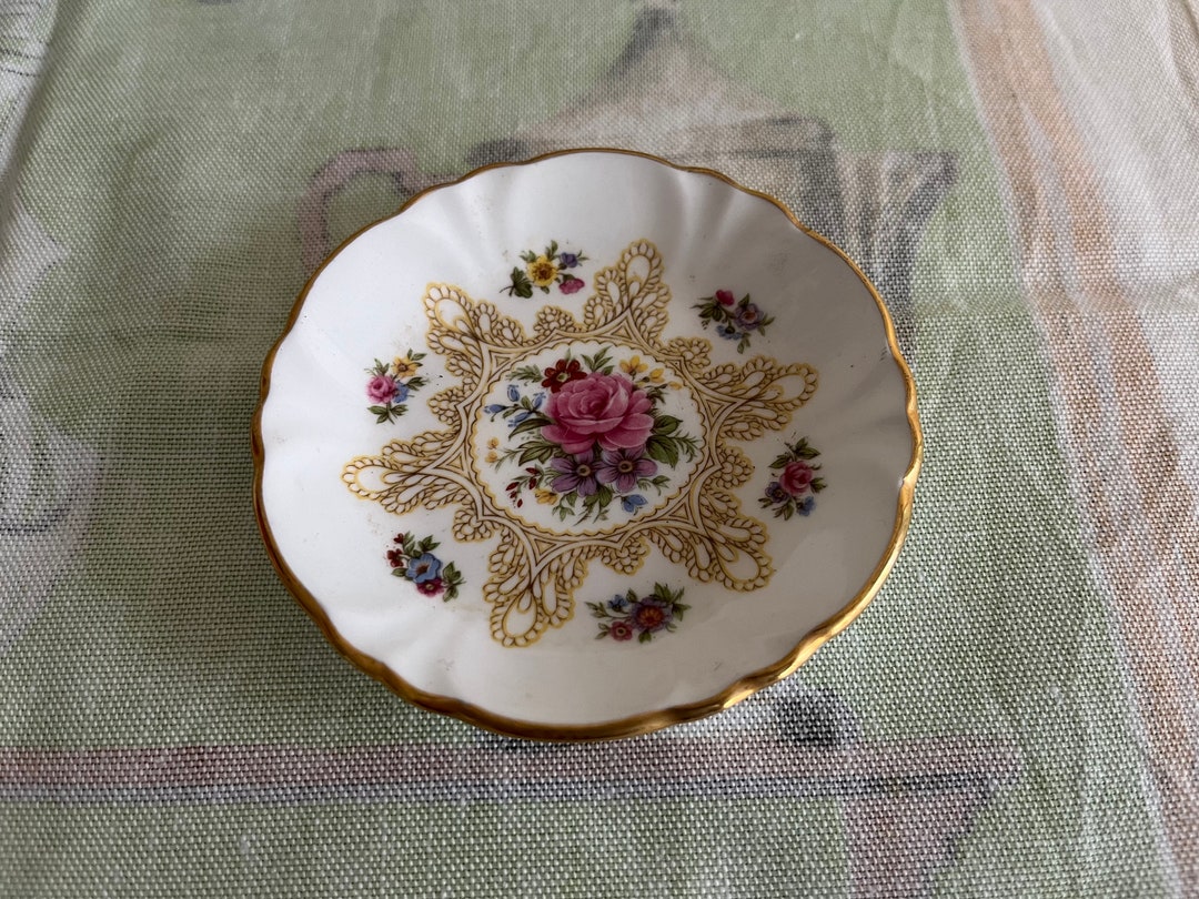 Vintage Royal Windsor English Pink Rose Dish - Etsy