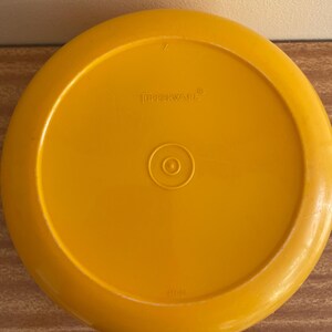 Retro Large Round Tupperware Container, Beautiful Golden Orange With ...