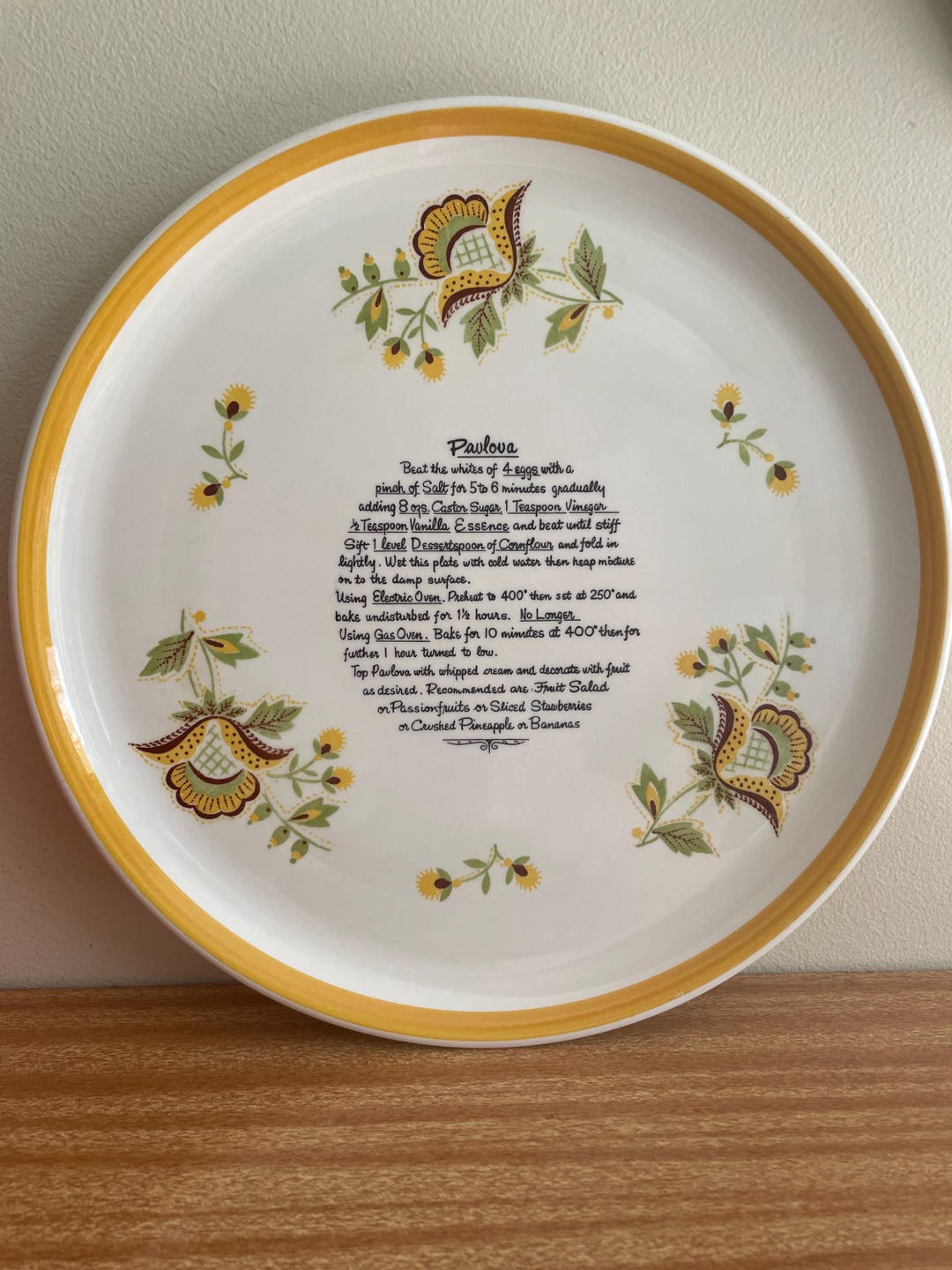Floral Retro Ideal Ironstone Ware ‘world’s Finest’ Pavlova Plate Made ...