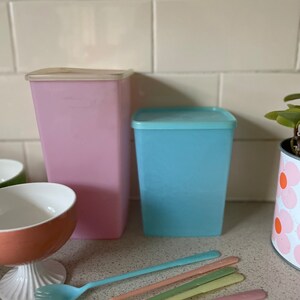 Early Tupperware Pale Pastel Blue Rectangular Storage Container With ...
