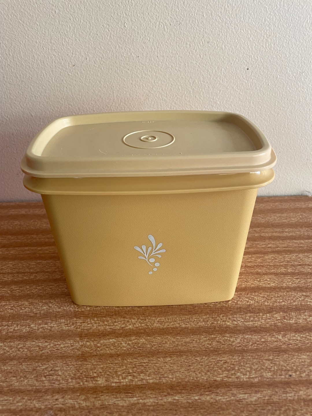 Classic Harvest Gold Tupperware Pantry Shelf Saver Rectangle Container ...