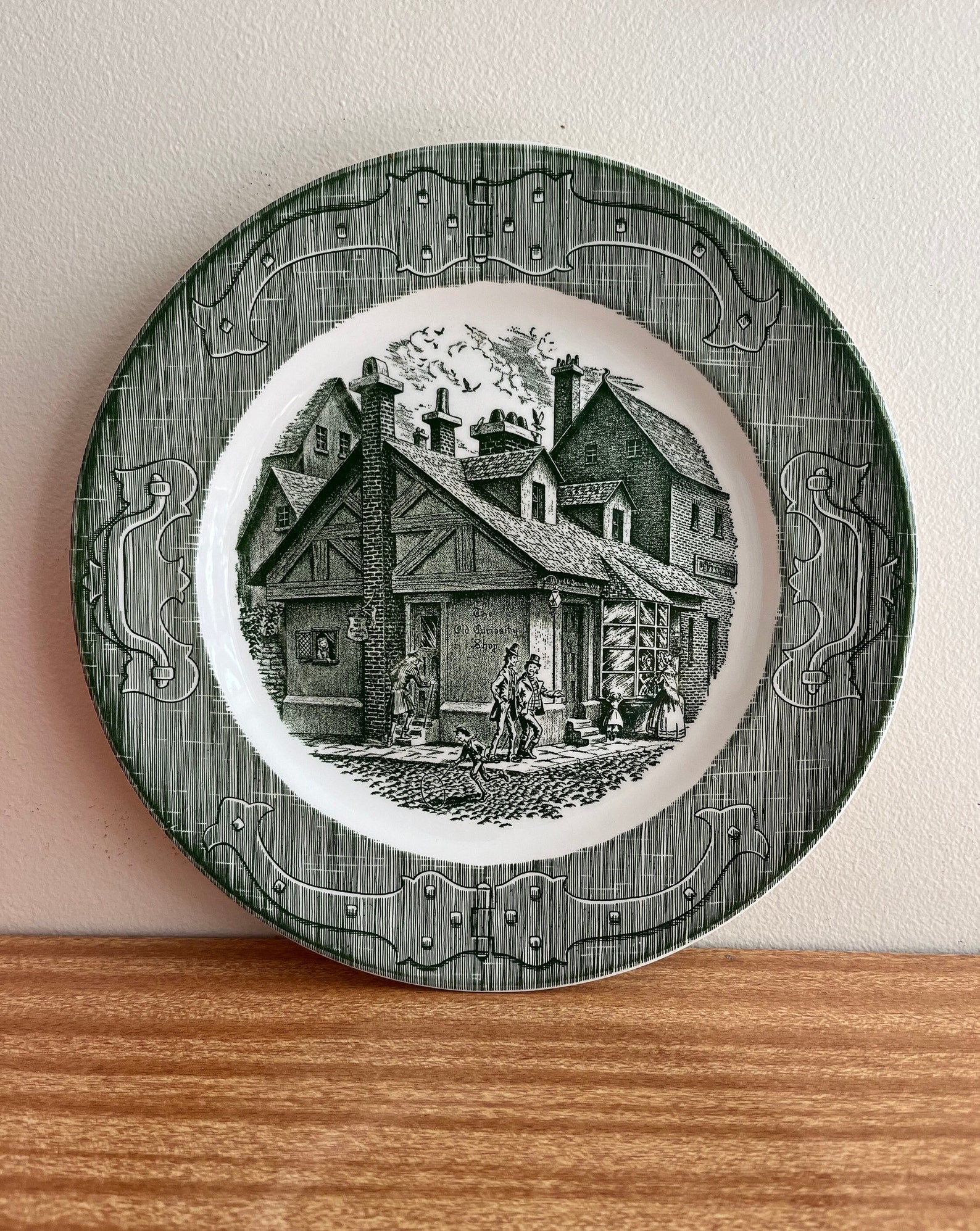 1950s Old Curiosity Shop Plate by Vintage Royal China USA - Etsy