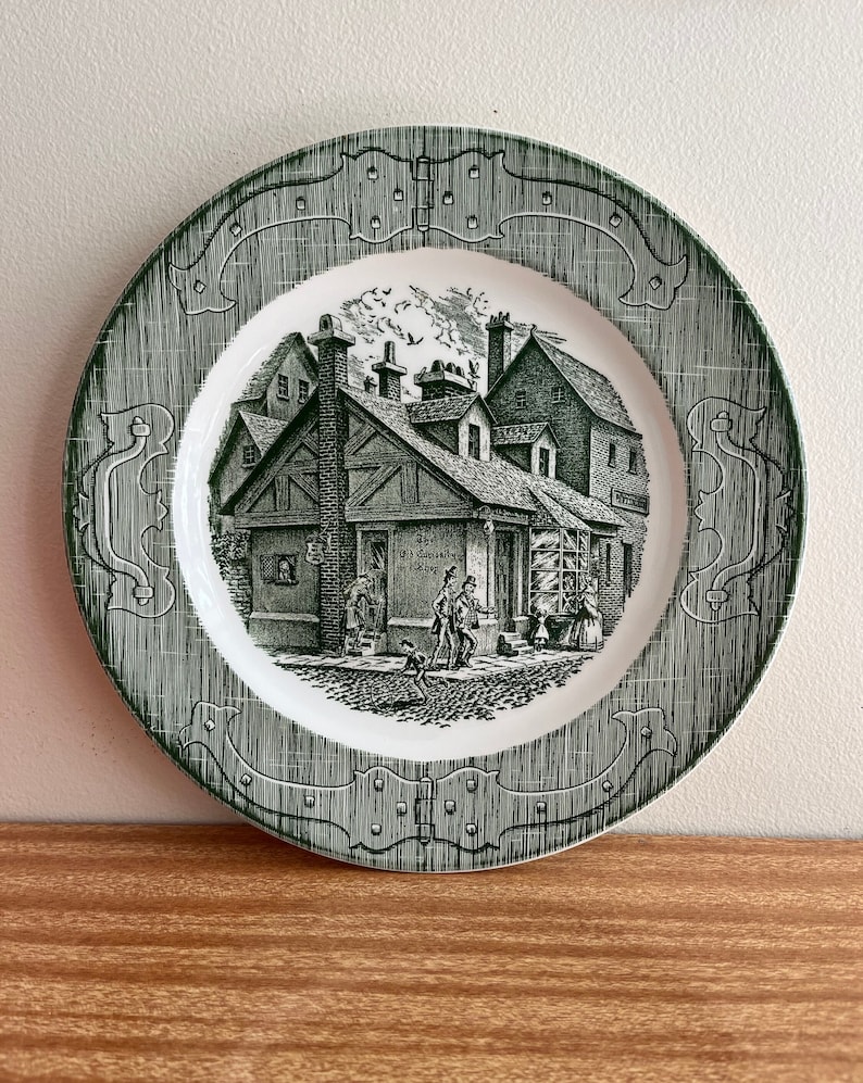 1950s Old Curiosity Shop Plate by Vintage Royal China USA - Etsy