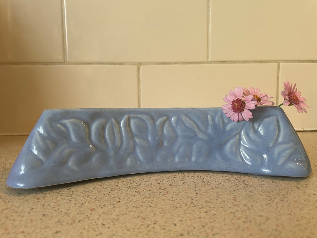 Blue Trough Vase Planter Early-mid Century - Etsy