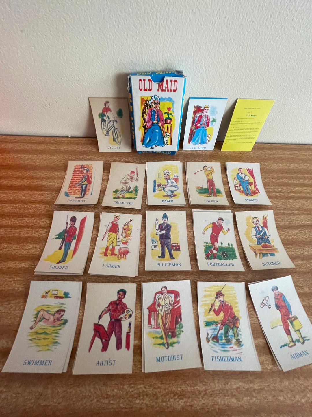 Old Maid Vintage Children’s Card Game - Etsy