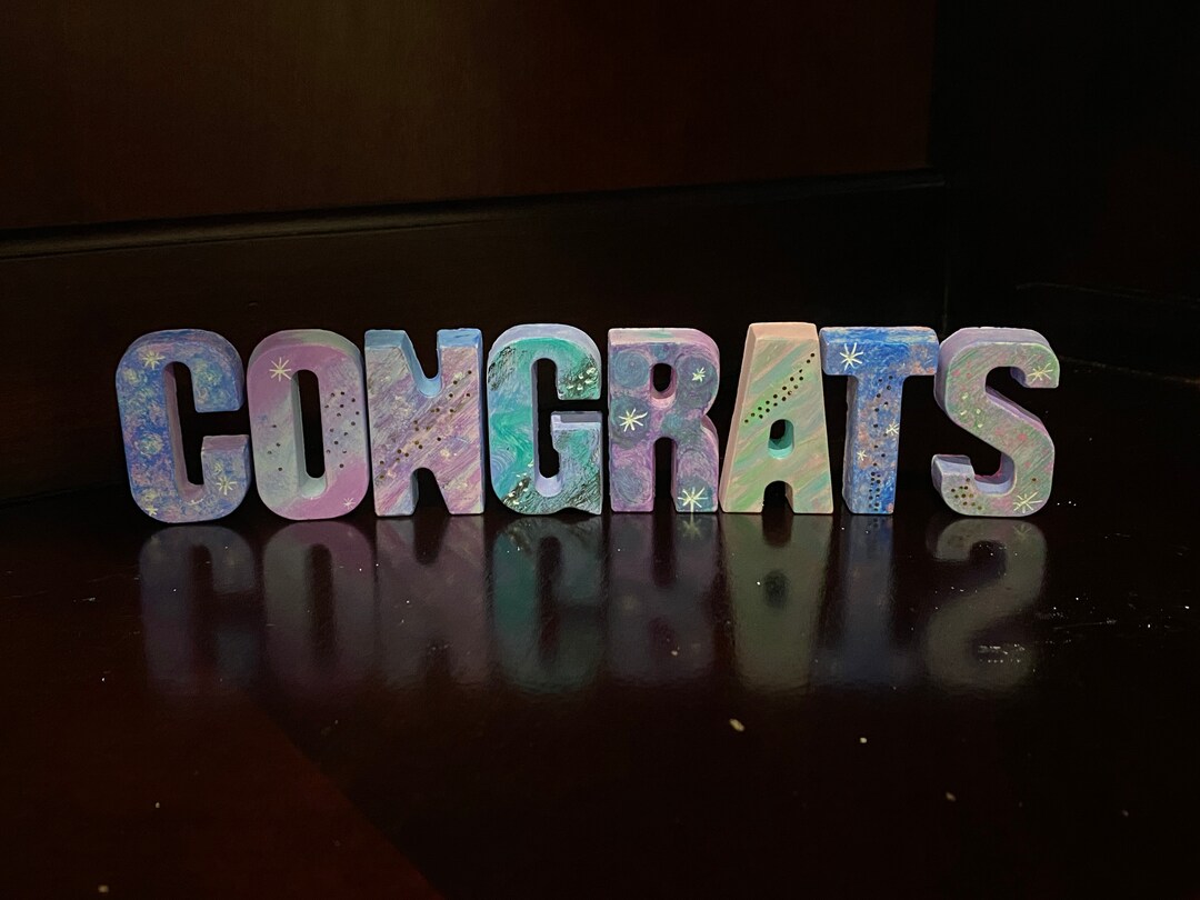 Congrats Painting Craft Kit, DIY Magnet Letters Gift - Etsy
