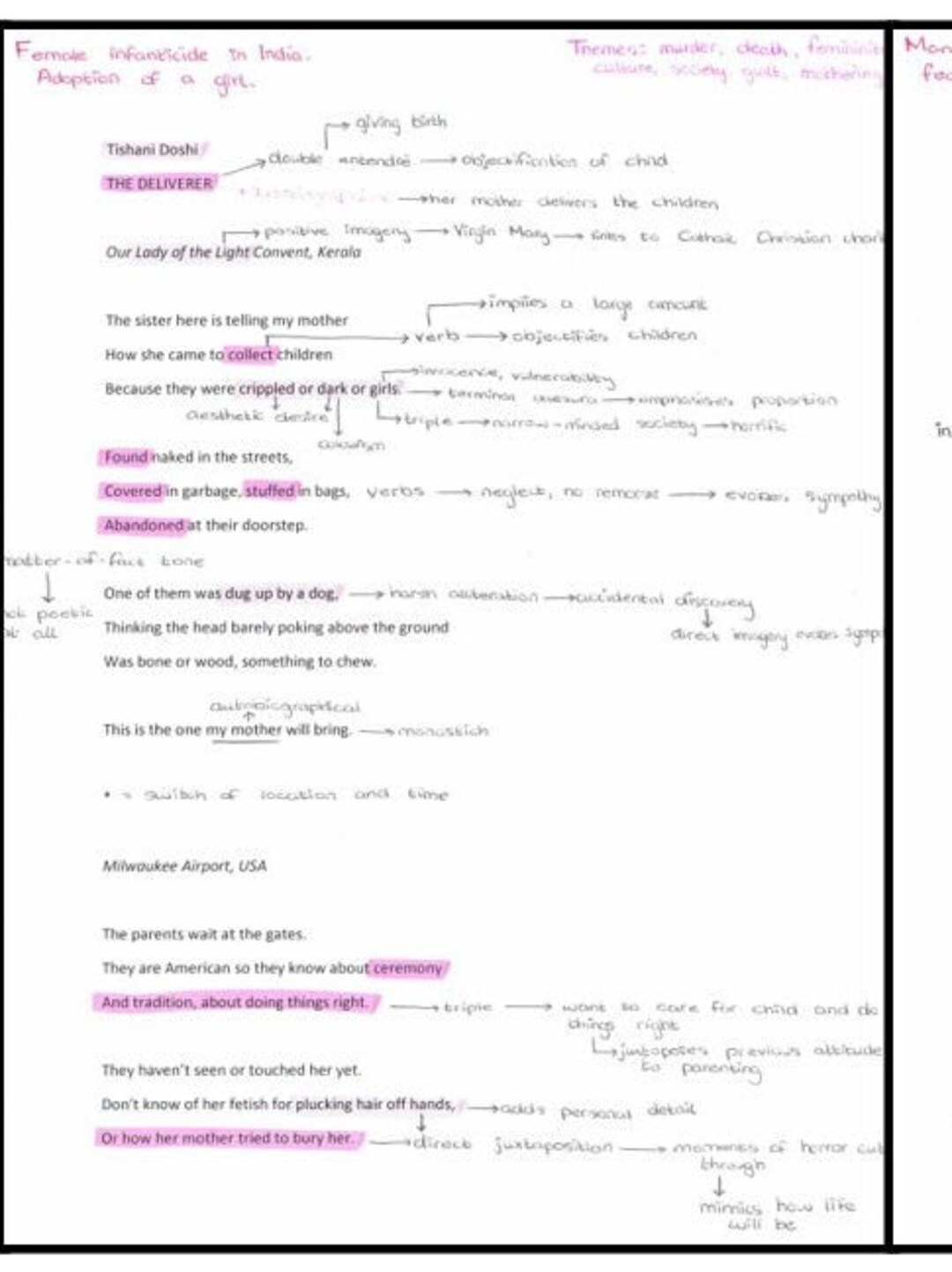 Poems of the Decade Annotated, A* English Literature Revision Notes ...