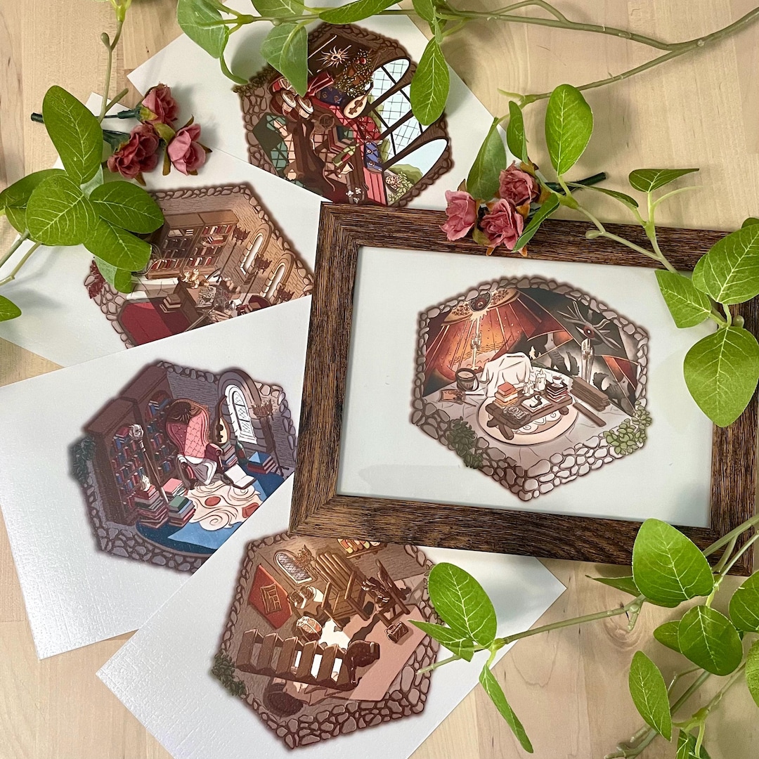 Dragon Age Inquisition Art Print — Isometric Companion Rooms, 5x7 Fan ...
