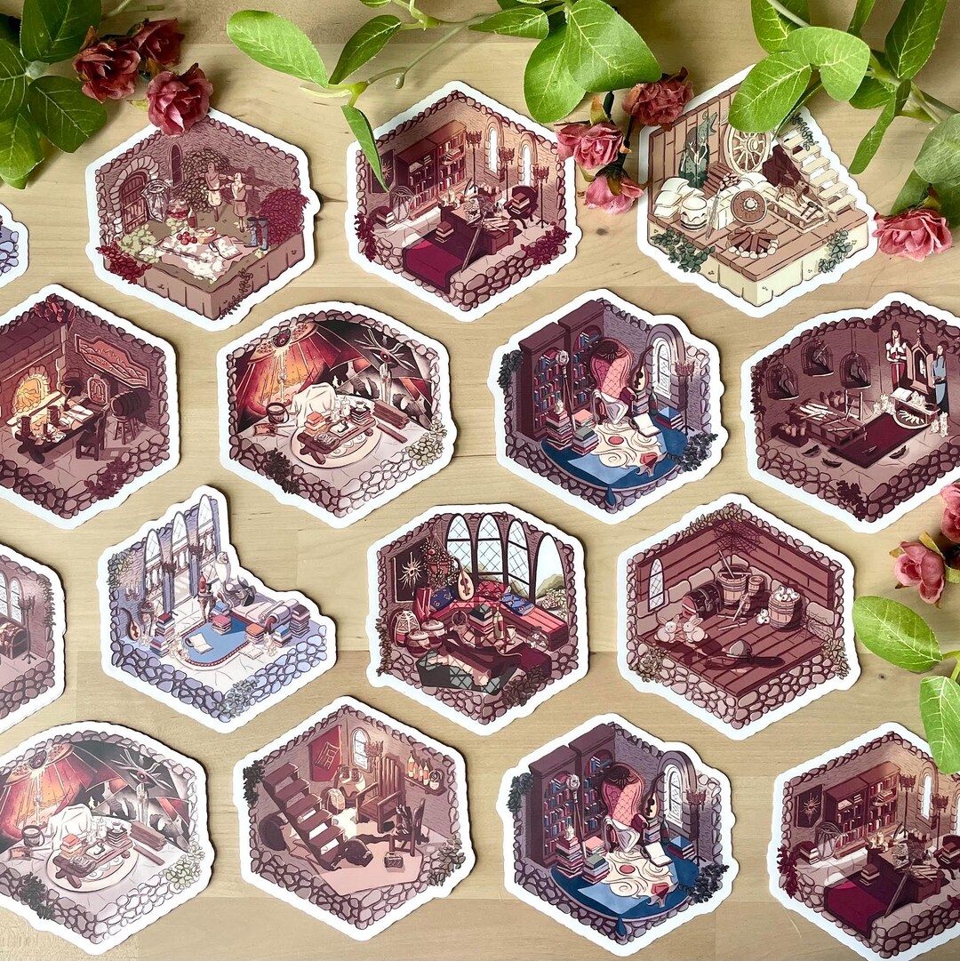 Dragon Age Inquisition Companion Room Stickers | Isometric Hex Stickers ...