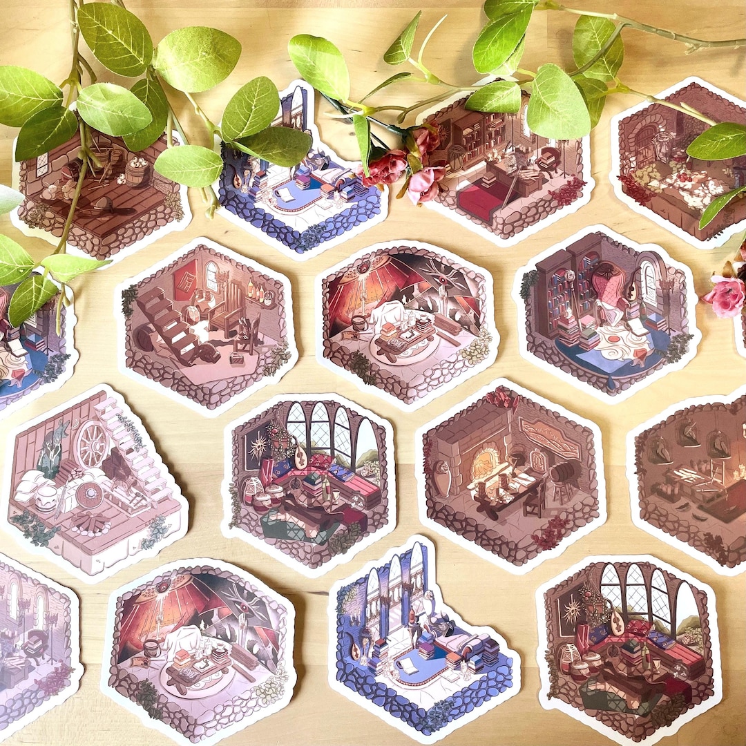 Dragon Age Inquisition Companion Room Stickers — Isometric Fan Art - Etsy