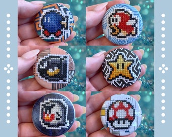 Mario 8 Bit Cross Stitch - Etsy