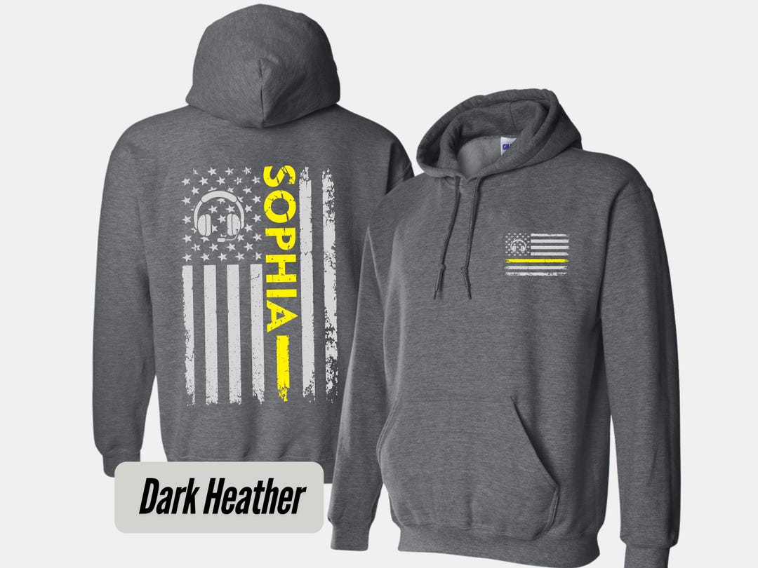 Custom Name 911 Dispatcher American Flag T-shirt, Emergency Dispatcher ...