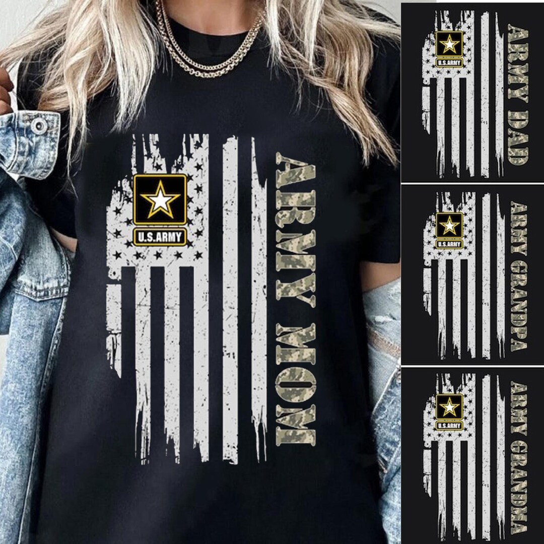 Custom Proud Army Family Mom Dad Brother Sister Papa Shirts ...