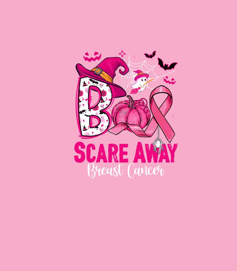 Breast Cancer Halloween PNG, Breast Cancer Boo Funny Cancer Survivor ...