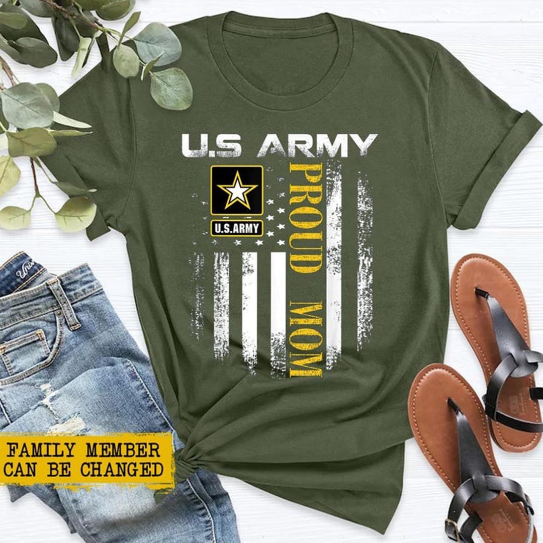 Custom Proud Army Family Mom Dad Brother Sister Papa Shirts ...