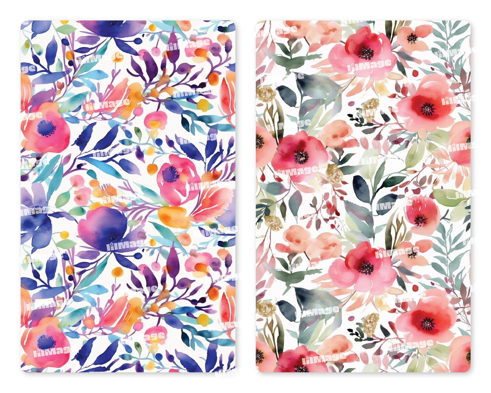 Floral Digital Paper Watercolor Flowers Seamless Pattern - Etsy