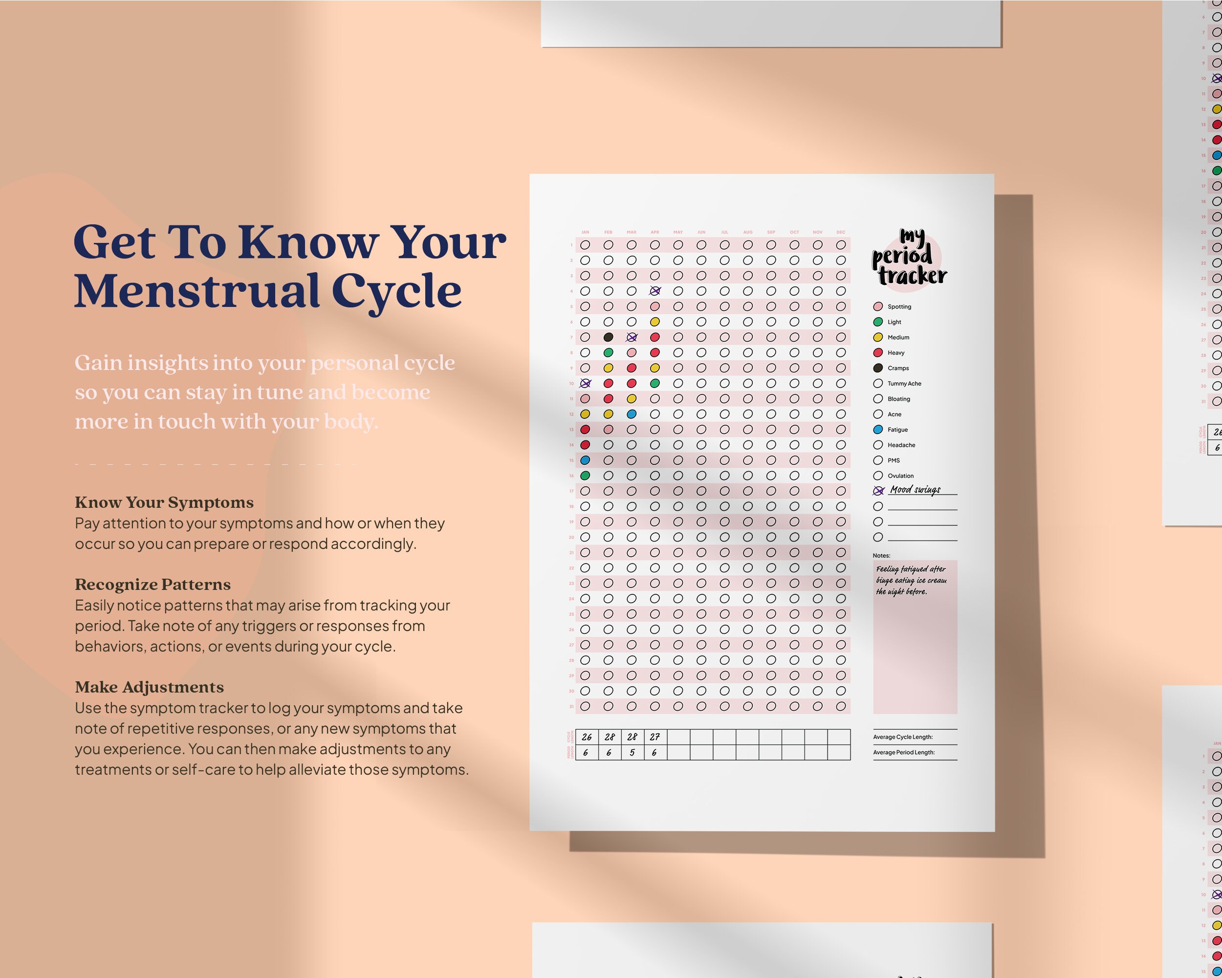 Period Tracker Period Journal Menstrual Cycle Planner - Etsy