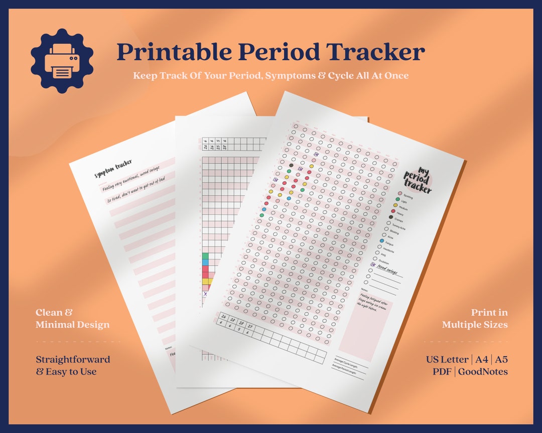 Period Tracker, Period Journal, Menstrual Cycle Planner, Ovulation ...