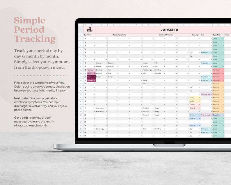 Digital Period Tracker, Menstrual Cycle Planner, Ovulation Tracker ...