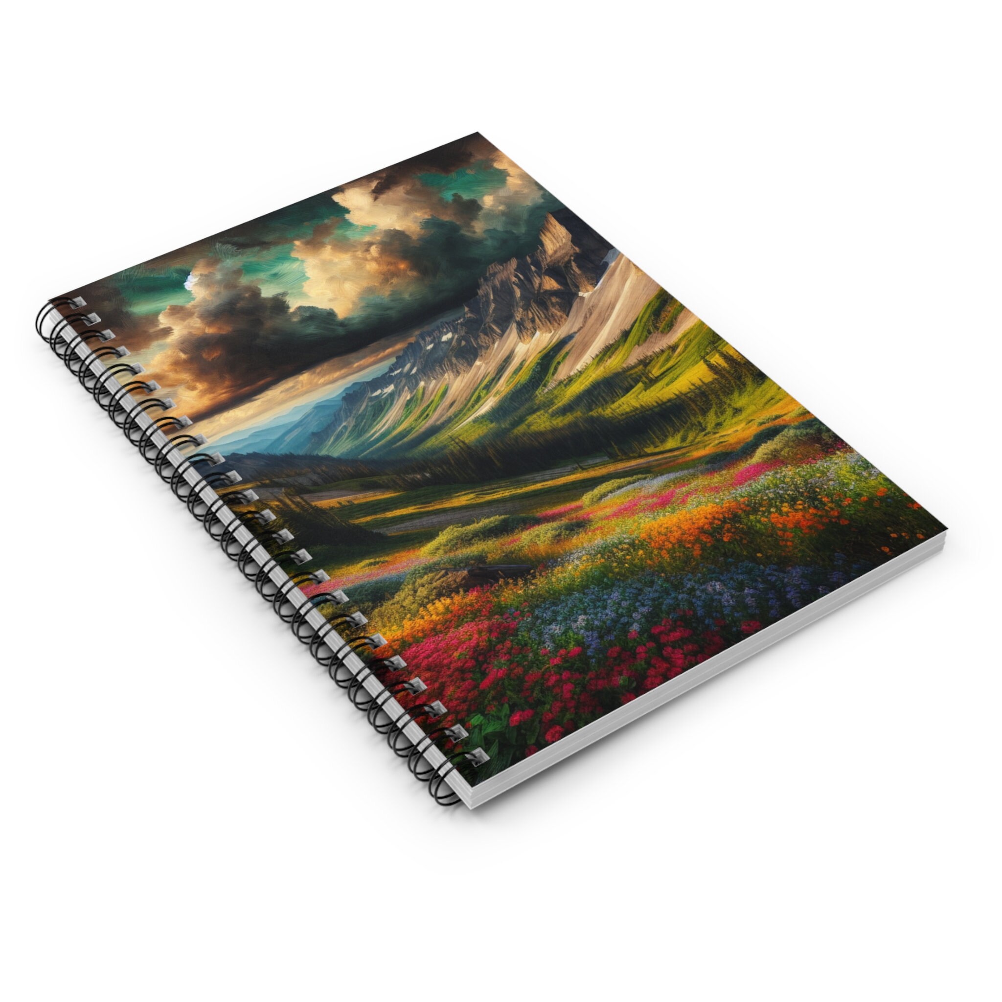Mountain Scape spiral Notebook Ruled Line - Etsy