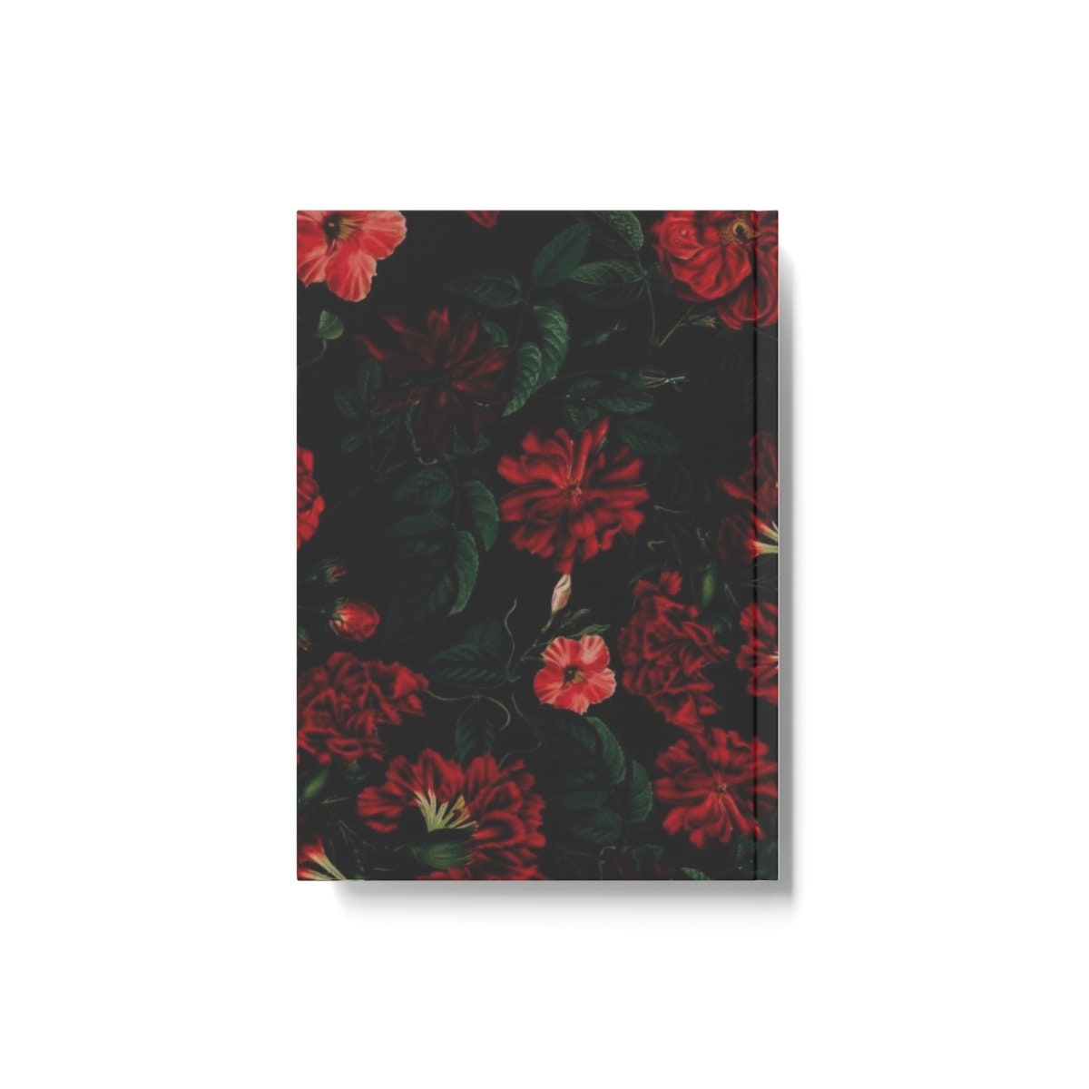 Red Floral Hard Backed Journal - Etsy
