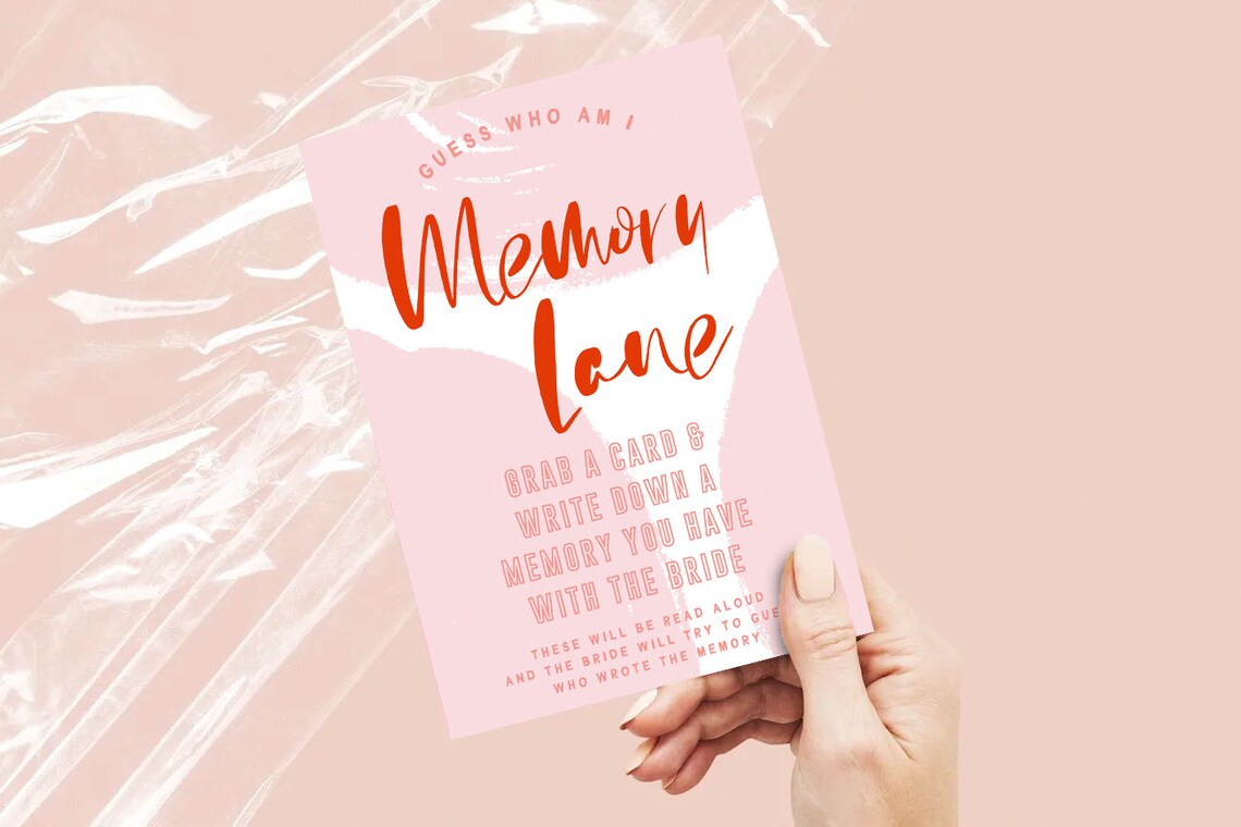 Pink Memory Lane Sign | Who Am I Game | Event Signage | Hens Sign ...