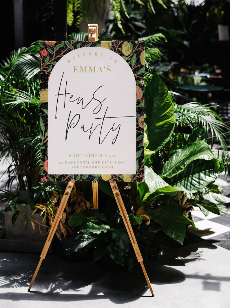 Green Vintage Welcome Sign | Event Sign | Hens Party Signage | Birthday ...