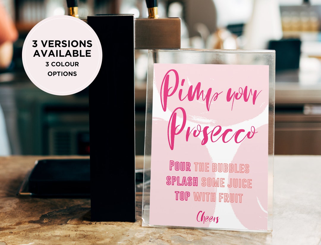 Pimp My Prosecco Sign | Champagne Sign | Event Signage | Hens Party ...